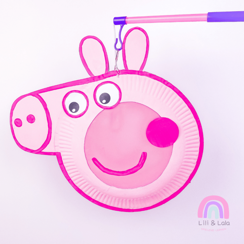 Peppa Wutz Laterne Bastelvorlage